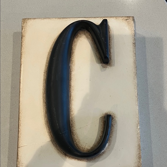 Sid Dickens | Art | Sid Dickens Black And Cream Letter C Tile | Poshmark